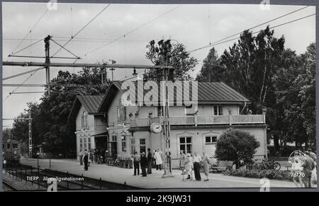 Tierp Railway Station. State Railways, SJ Bus, SJ Trailer Stock Photo ...