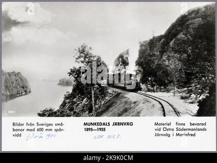 Munkedals Railway, MJ Lok 1 on the line between Munkedal's mill and ...