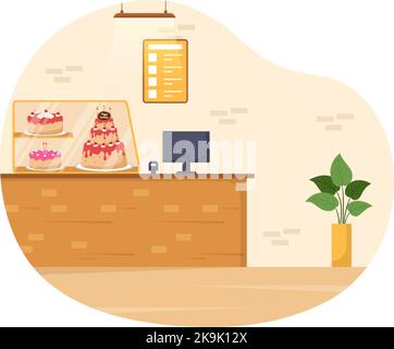 Sweet Shop Selling Various Bakery Products, Cupcake, Cake, Pastry or ...
