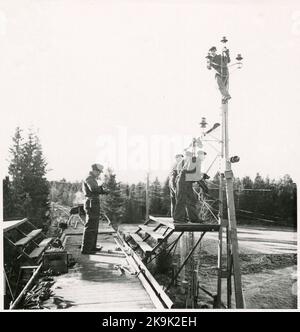 Electrification of the Line Östersund - Storlien Stock Photo - Alamy