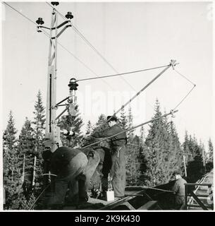 The electrification of the line Östersund - Storlien Stock Photo - Alamy