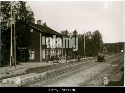 Station opened in 1873 with two-storey station house in stone of ...
