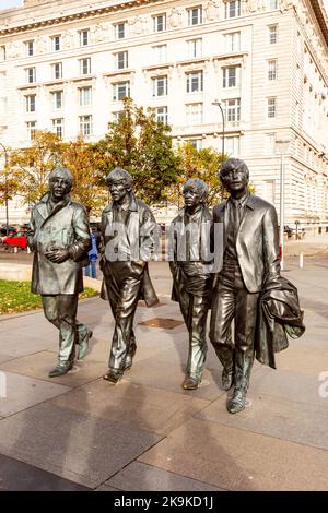 The Beatles Statue created by Andy Edwards on the Pier Head in ...
