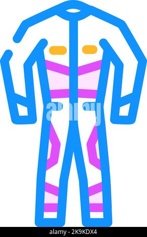 one piece suit motorcycle line icon vector illustration Stock Vector ...