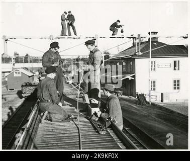 The electrification of the line Östersund - Storlien Stock Photo - Alamy
