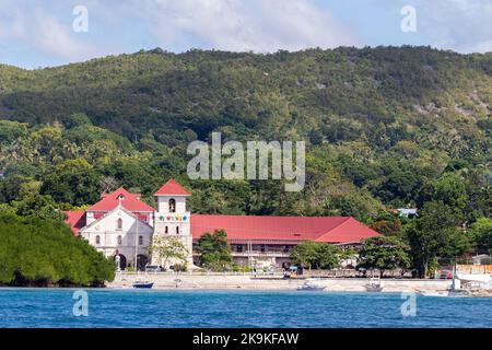 Facade of the Baclayon church. Bohol,Philippines Stock Photo - Alamy
