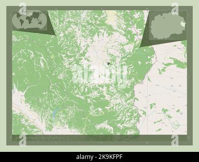 Berovo, municipality of Macedonia. Open Street Map. Locations and names ...