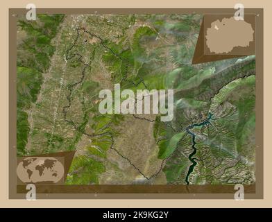 Brvenica, municipality of Macedonia. Low resolution satellite map Stock ...