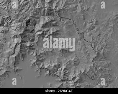 Caska, municipality of Macedonia. Bilevel elevation map with lakes and ...
