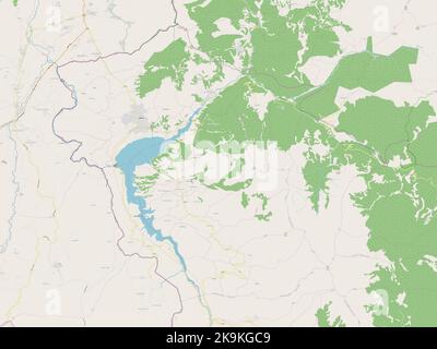 Debar, municipality of Macedonia. Open Street Map. Locations of major ...