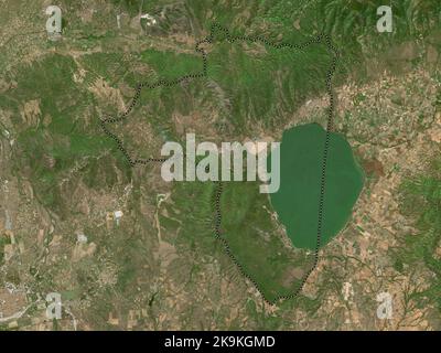 Dojran, municipality of Macedonia. High resolution satellite map ...