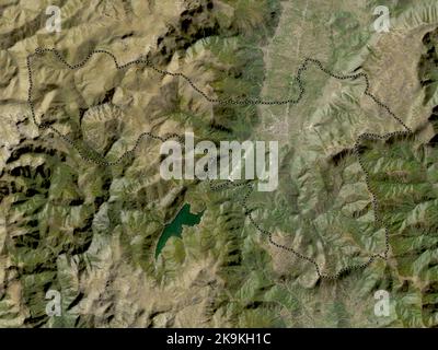 Gostivar, municipality of Macedonia. Low resolution satellite map ...