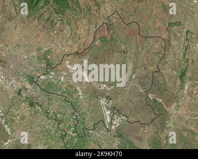 Ilinden, municipality of Macedonia. High resolution satellite map ...