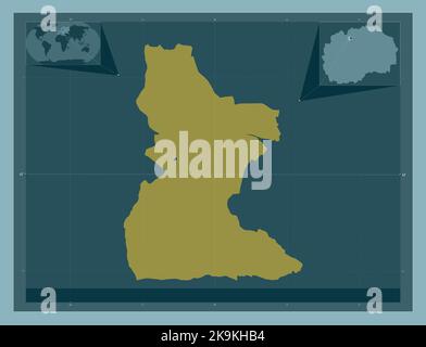 Karpos, municipality of Macedonia. Solid color shape. Locations and ...