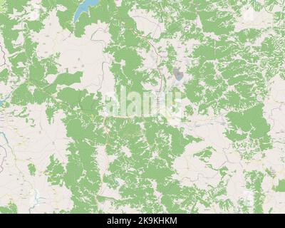Kicevo, municipality of Macedonia. Open Street Map. Locations of major ...