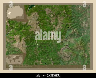 Kicevo, municipality of Macedonia. High resolution satellite map Stock ...