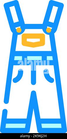 overalls pants apparel color icon vector illustration Stock Vector ...