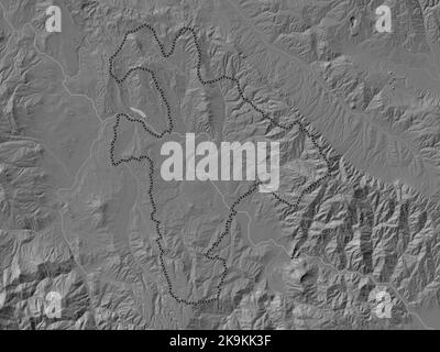 Negotino, municipality of Macedonia. Elevation map colored in wiki ...