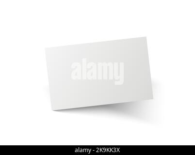 Blank business card. Falling voucher template. Empty gift cards. Vector ...