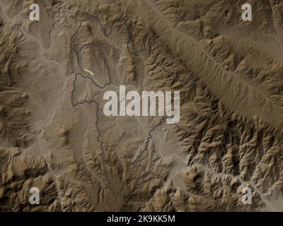 Negotino, municipality of Macedonia. Colored elevation map with lakes ...
