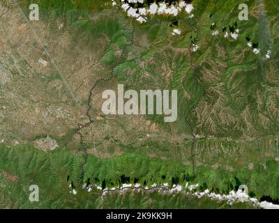 Novo Selo, municipality of Macedonia. High resolution satellite map ...