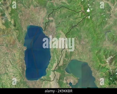 Ohrid, municipality of Macedonia. High resolution satellite map ...