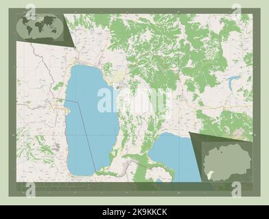 Ohrid, municipality of Macedonia. Open Street Map Stock Photo - Alamy