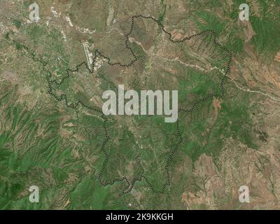 Petrovec, municipality of Macedonia. High resolution satellite map ...