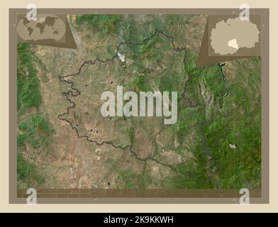 Prilep, municipality of Macedonia. High resolution satellite map Stock ...