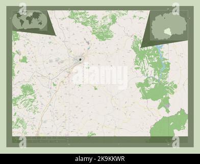 Prilep, municipality of Macedonia. Open Street Map Stock Photo - Alamy