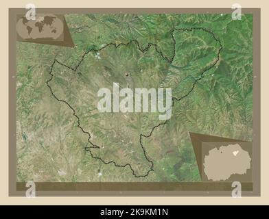 Probistip, municipality of Macedonia. High resolution satellite map ...