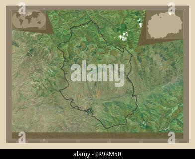 Rankovce, municipality of Macedonia. High resolution satellite map ...