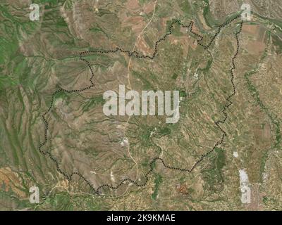 Rosoman, municipality of Macedonia. Low resolution satellite map ...