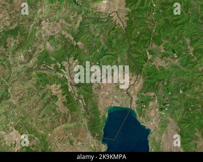 Struga, municipality of Macedonia. Low resolution satellite map ...