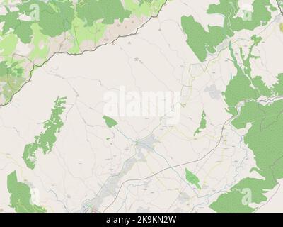 Tearce, municipality of Macedonia. Open Street Map. Locations of major ...