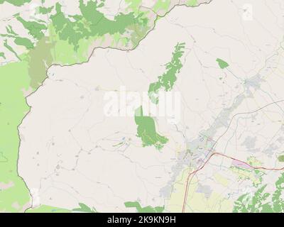 Tetovo, municipality of Macedonia. Open Street Map. Locations and names ...