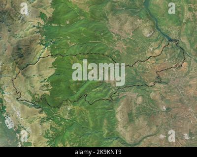 Vevcani, municipality of Macedonia. High resolution satellite map ...