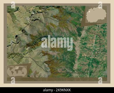 Vrapciste, municipality of Macedonia. High resolution satellite map ...