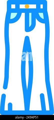 bell bottoms pants clothes icon color illustration Stock Vector Image ...