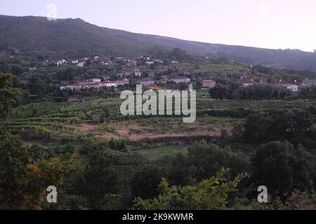 Landscape in Asnela, Cerva, Ribeira de Pena, north of Portugal Stock ...