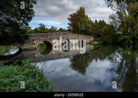 Vibrac, October 24th 2022: The Pont de Vibrac in the Charente Stock ...