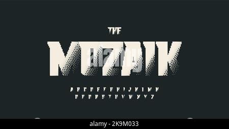 Unique retro style fat decorative typeface display font vector ...