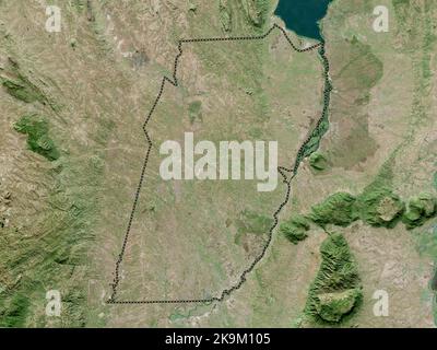Balaka, district of Malawi. High resolution satellite map. Locations of ...