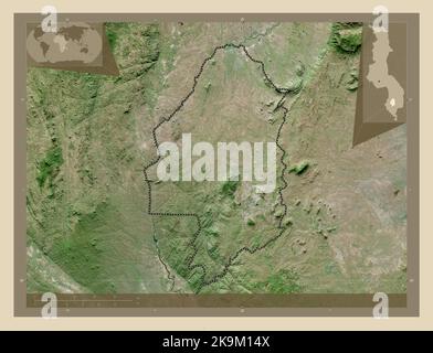 Blantyre, district of Malawi. High resolution satellite map Stock Photo ...