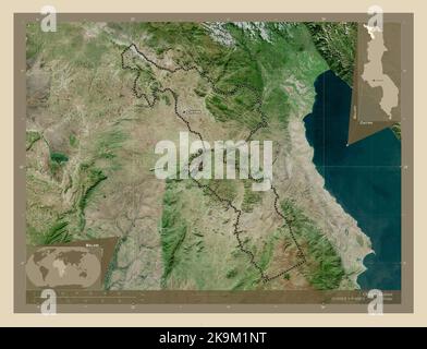 Chitipa, district of Malawi. High resolution satellite map Stock Photo ...