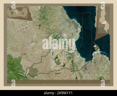 Dedza, district of Malawi. High resolution satellite map Stock Photo ...