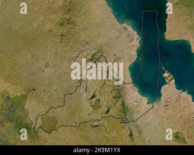 Dedza, district of Malawi. Low resolution satellite map. Locations and ...