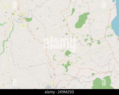 Dowa, district of Malawi. Open Street Map. Locations of major cities of ...