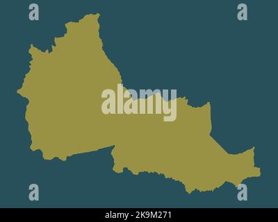 Dowa, district of Malawi. Solid color shape. Locations and names of ...