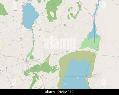 Machinga, district of Malawi. Open Street Map. Locations and names of ...